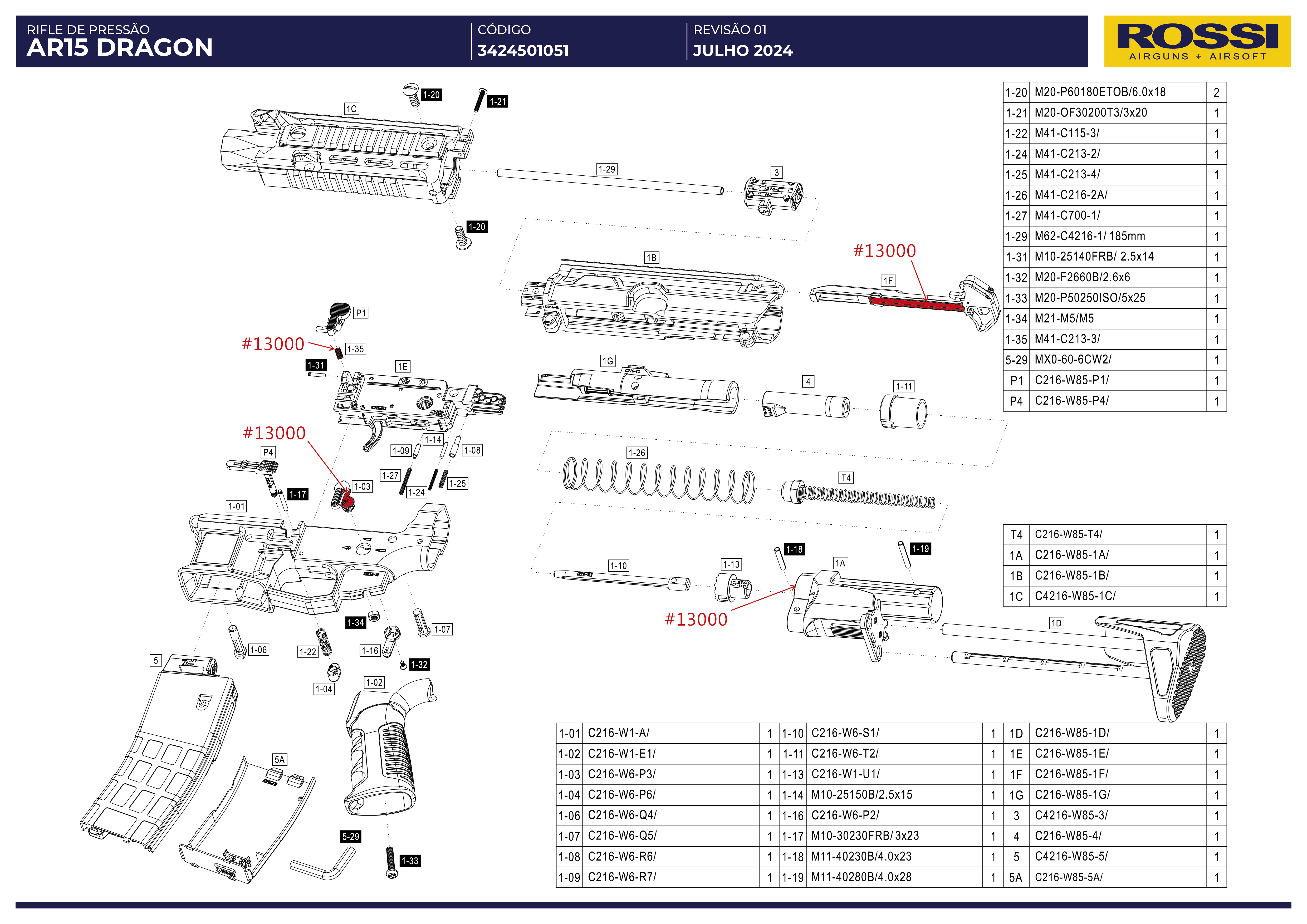 ROSSI AR15 DRAGON FULL AUTO CO2 4,5MM