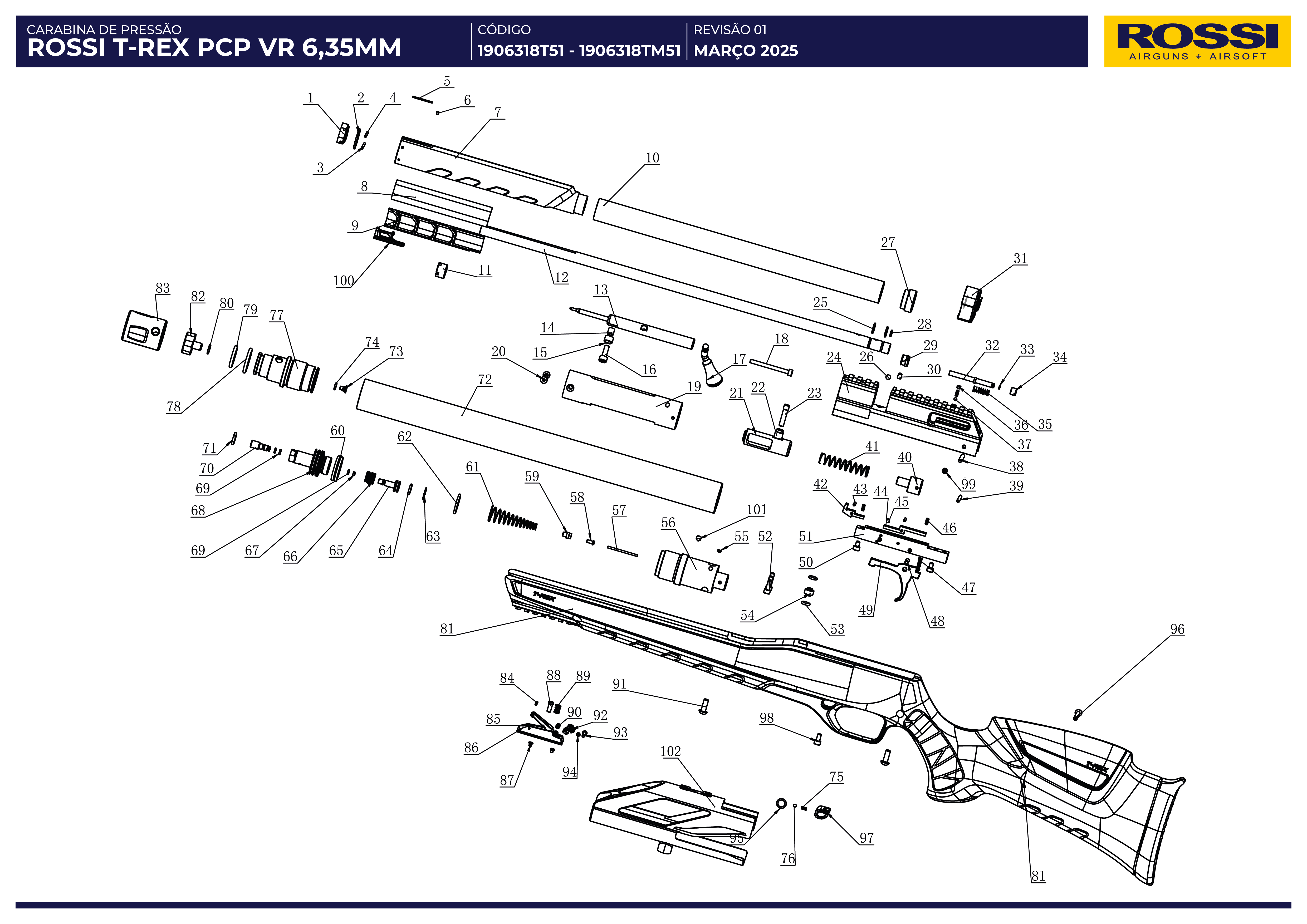 ROSSI T-REX PCP VR 6,35MM